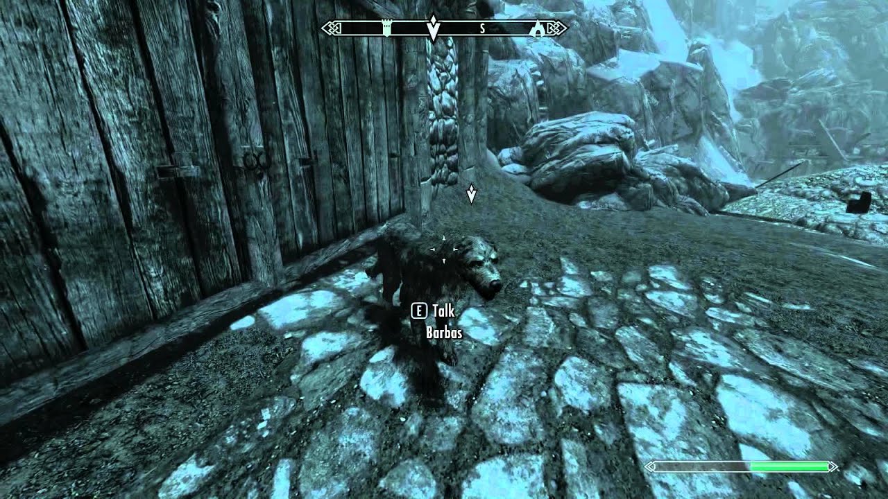 Skyrim - Barbas Opens a Door - YouTube