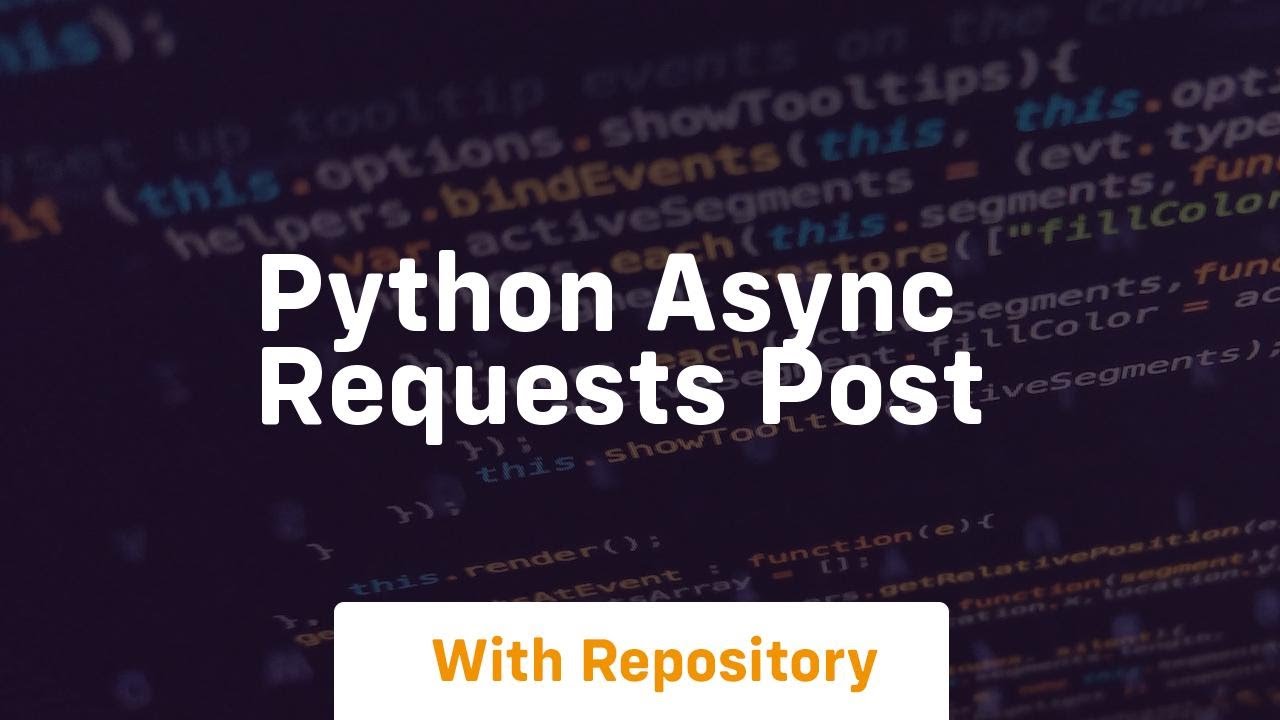 python async requests post - YouTube