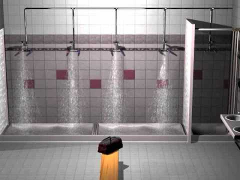school locker shower animation