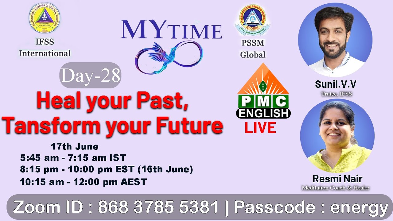 🔴 Live Day - 28: Heal your Past, Transform Your Future | Sunil. V.V & Resmi Nair | PMC English ...