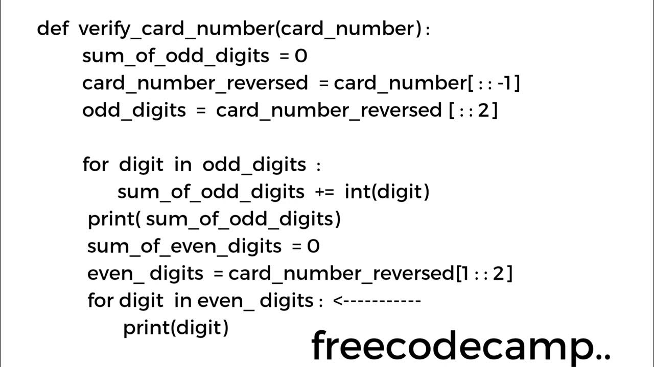 lmplementing the Luhn Algorithm | Python Beta Certification | Step 24 ...