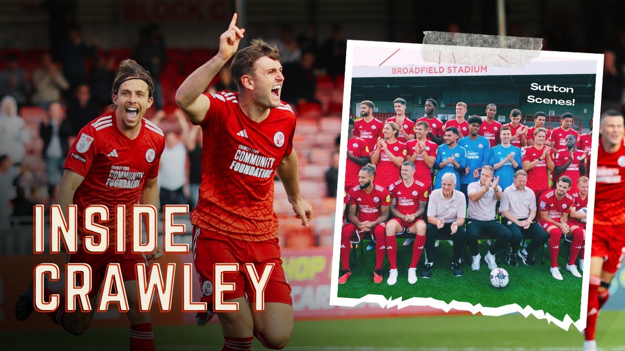 INSIDE CRAWLEY E6 | Squad Photo Chaos & Sutton Scenes! - YouTube