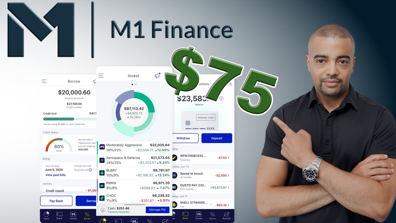 M1 Finance - $75 Brokerage Bonus - YouTube