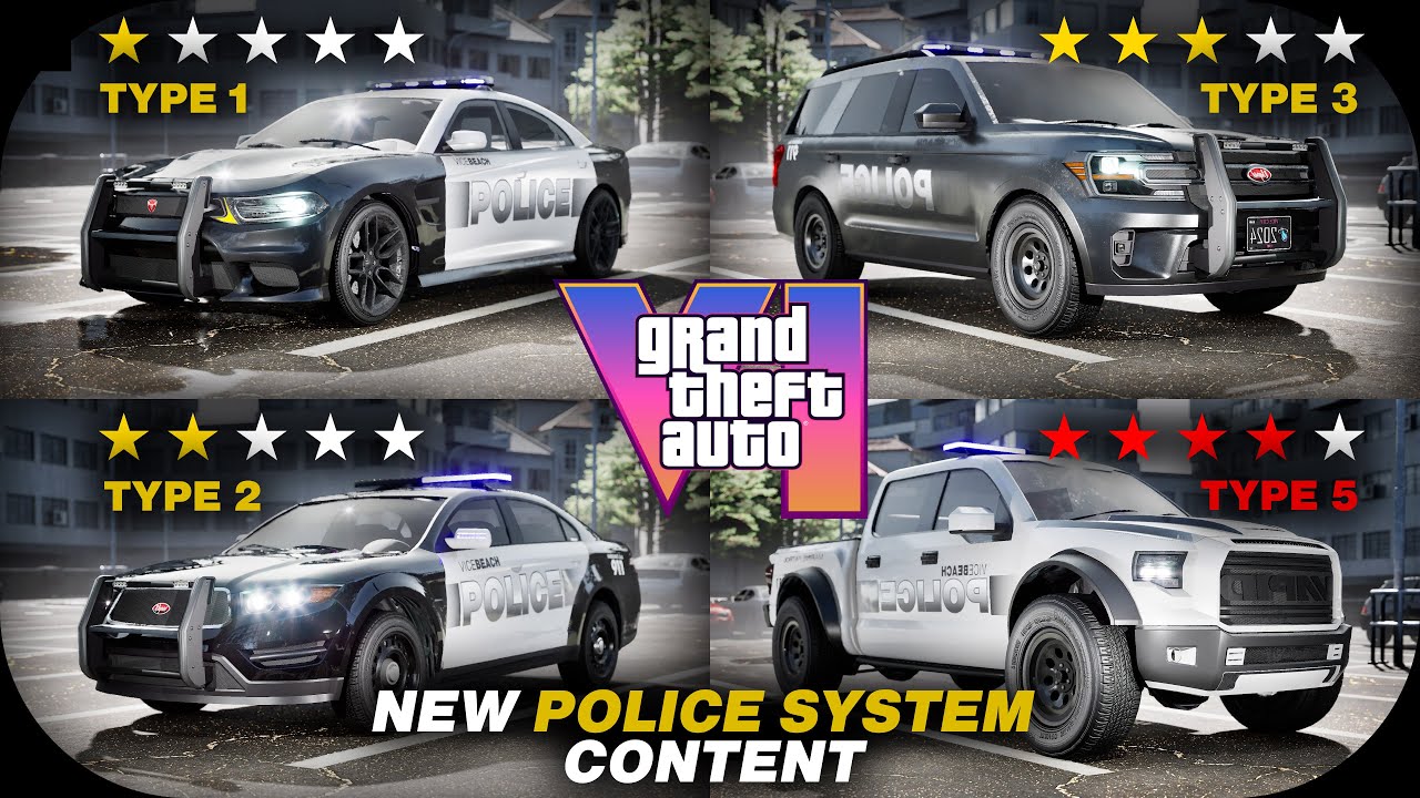 GTA 6 New Police System Content : Vice Beach Police Department ...