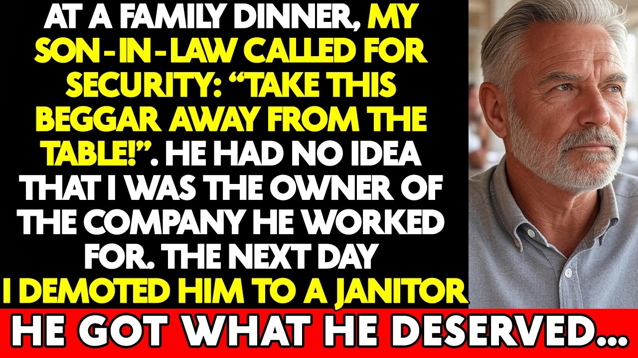 During Dinner At The Restaurant, My Son-in-law Called Security: "Remove This Beggar From The ...