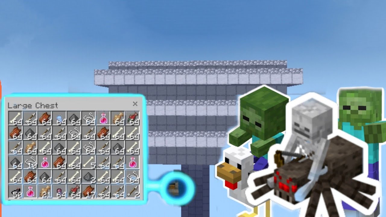 Simple 1.19 Automatic Loot And Xp Farm | mob loot farm in minecraft pe ...