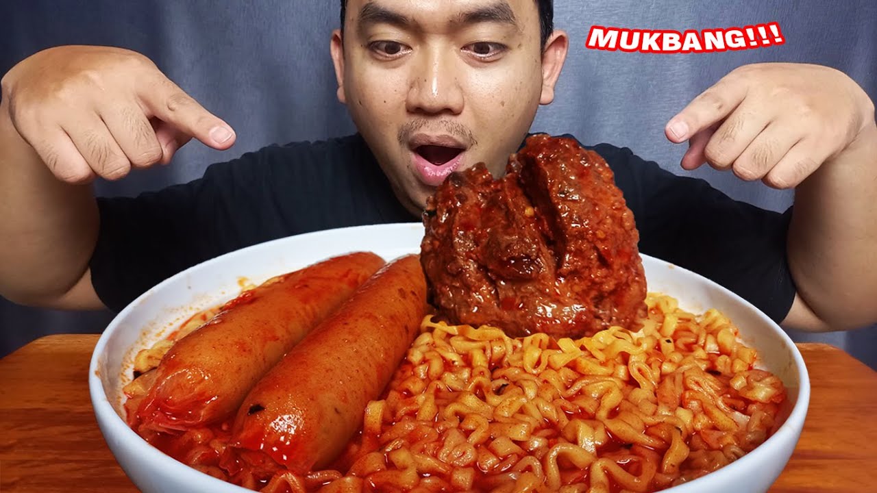 VIRAL TIKTOK LAGI!!! MUKBANG "SAMYANG STEW TYPE" DG TOPPING BAKSO URAT GERENJEL DAN SOSIS JUMBO ...