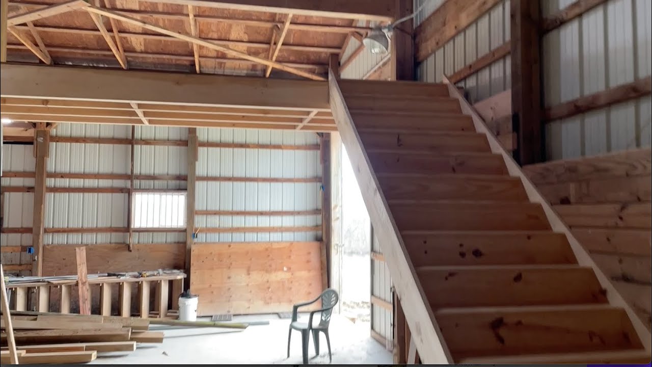 Build a Catwalk and Install Stairs in Barn - YouTube
