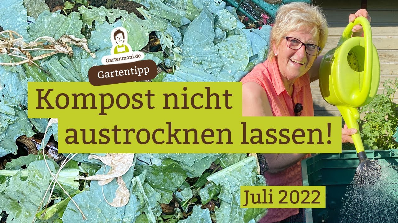 Wichtig bei Hitze und Trockenheit: Kompost feucht halten und wässern ...