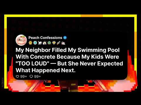 My Neighbor Filled My Swimming Pool With Concrete Because My Kids Were \