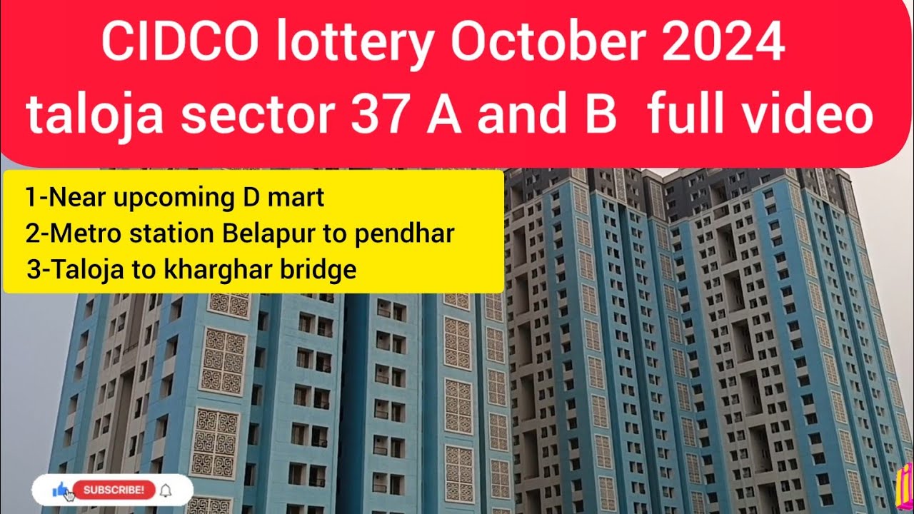 CIDCO lottery October 2024 taloja sector 37 A and B full video - YouTube