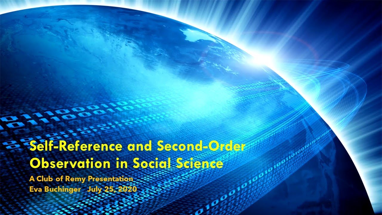 Eva Buchinger: Self-Reference and Second-Order Observation in Social ...