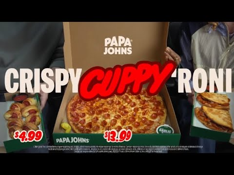 Papa Johns Crispy Cuppy 'Roni Stadium 2024 Commercial - YouTube