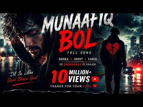 “Munafig” ek emotional sad lofi song hai jo jhoothe pyaar, dhoke aur tootey dil