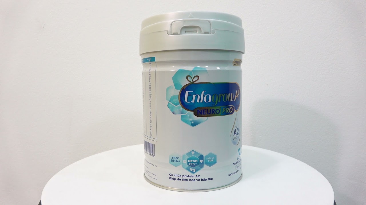 Sữa Enfagrow A2 Neuropro 3 800g cho trẻ từ 1-6 tuổi - YouTube