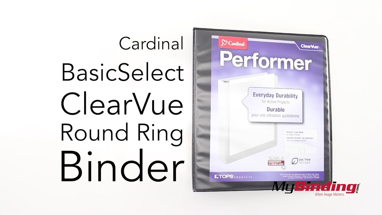 Cardinal BasicSelect ClearVue Round Ring Binder - YouTube
