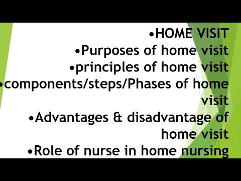 Home visit|Purposes|principles of home visit|Components of home visit ...
