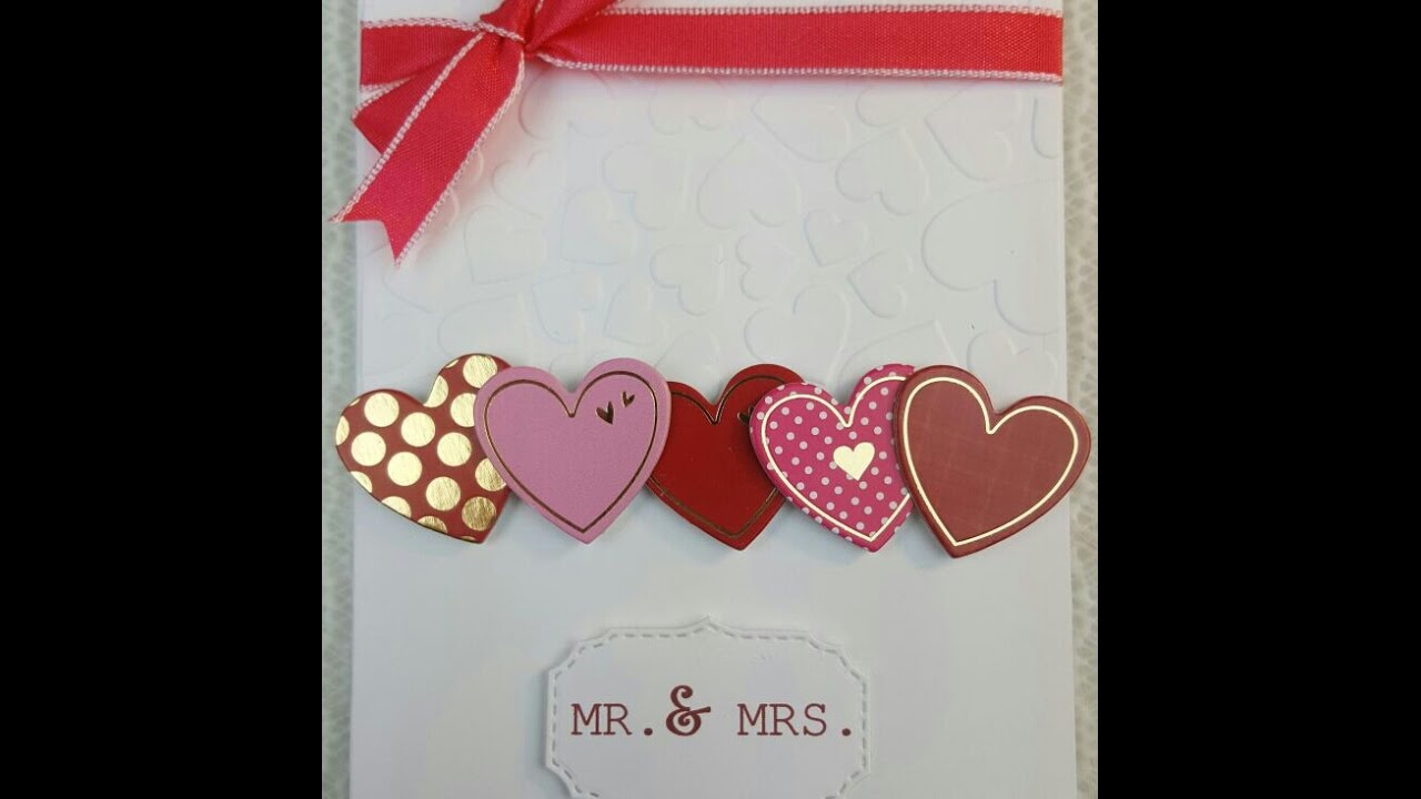 My first Wedding Card. Very easy . Tutorial for beginners - YouTube