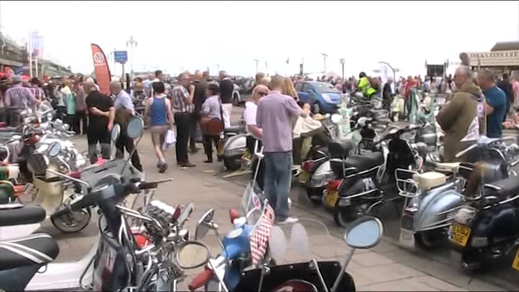 brighton scooter rally mods vespa lambretta 2015 england part 1 - YouTube