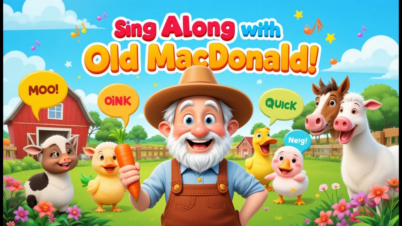 "Old MacDonald Had a Farm | Nursery Rhymes for Kids | Jolly Kids Club ...