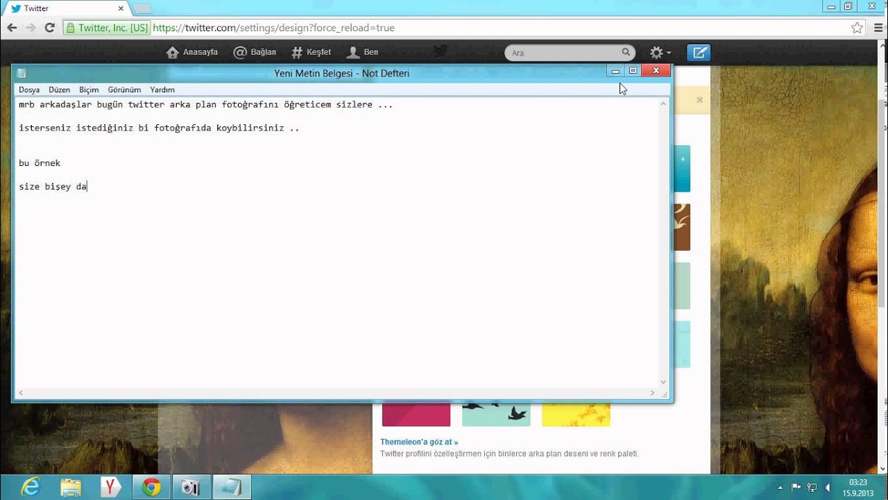 twitter arka plan resmi yapma - YouTube
