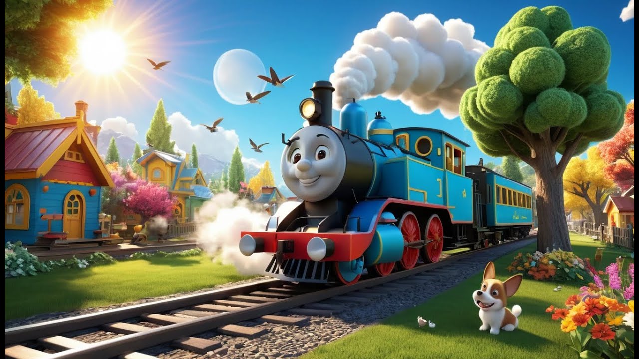 The Train on the Track Goes Choo Choo | Kids Train Song | Sing Along ...