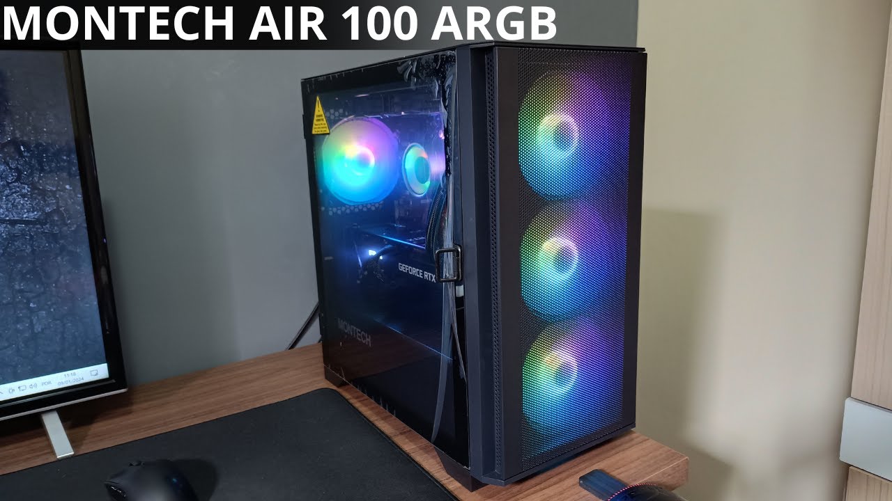 Gabinete Montech Air 100 ARGB - Unboxing e primeiras impressões - YouTube