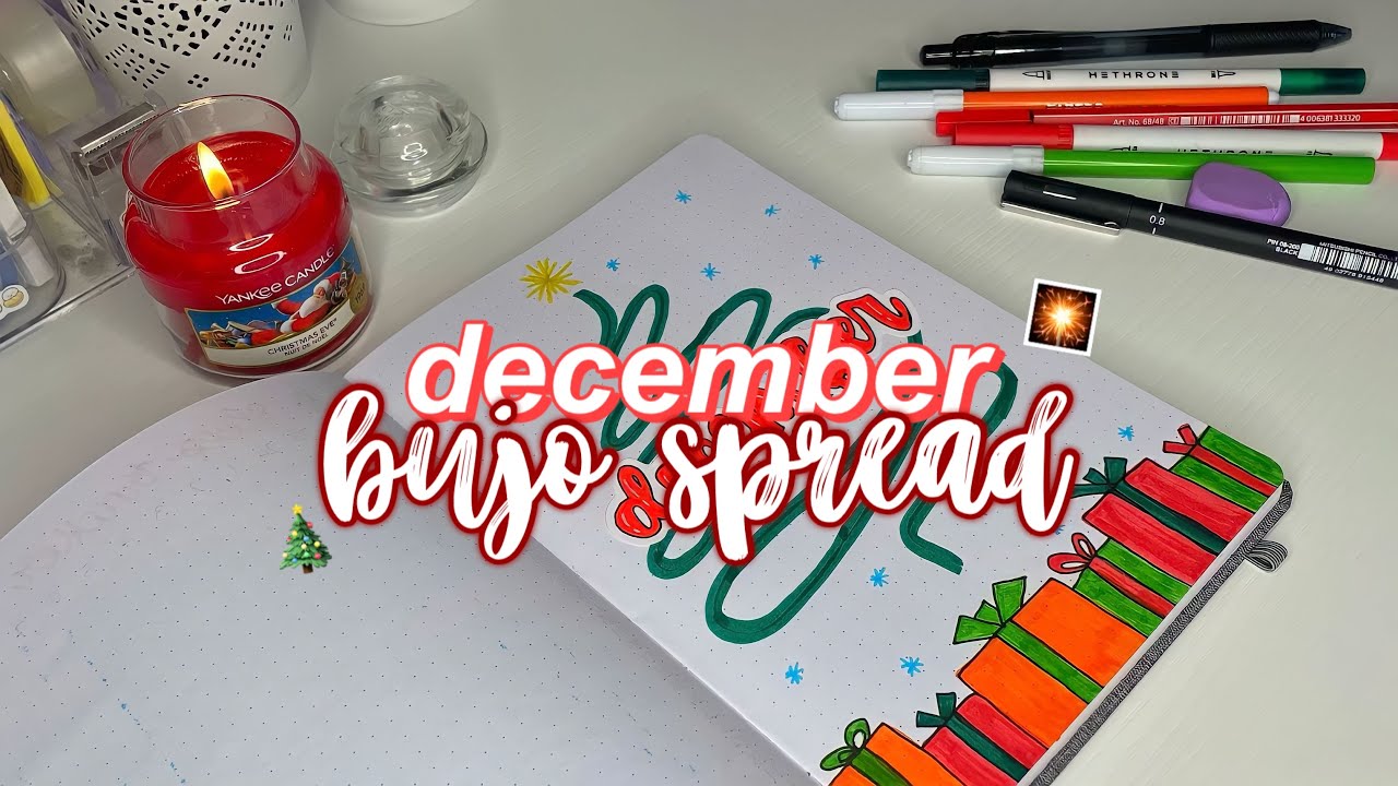 December bujo spread 🎇 | Christmas theme, bujo inspo - YouTube