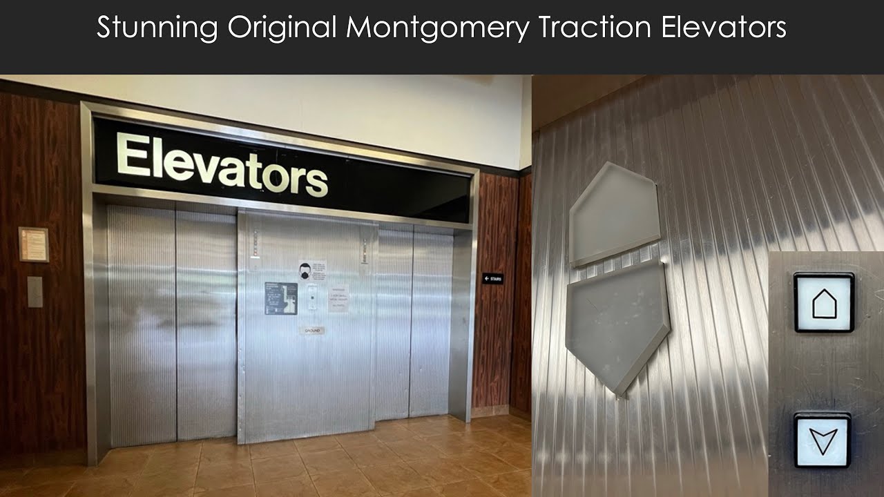 Stunning Montgomery Traction Elevators at the Santa Ana Tustin Medical Building - YouTube
