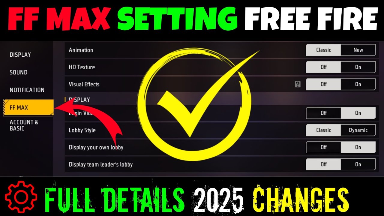 FF MAX SETTING FREE FIRE | FREE FIRE SETTING | 2025 FULL DETAILS - YouTube