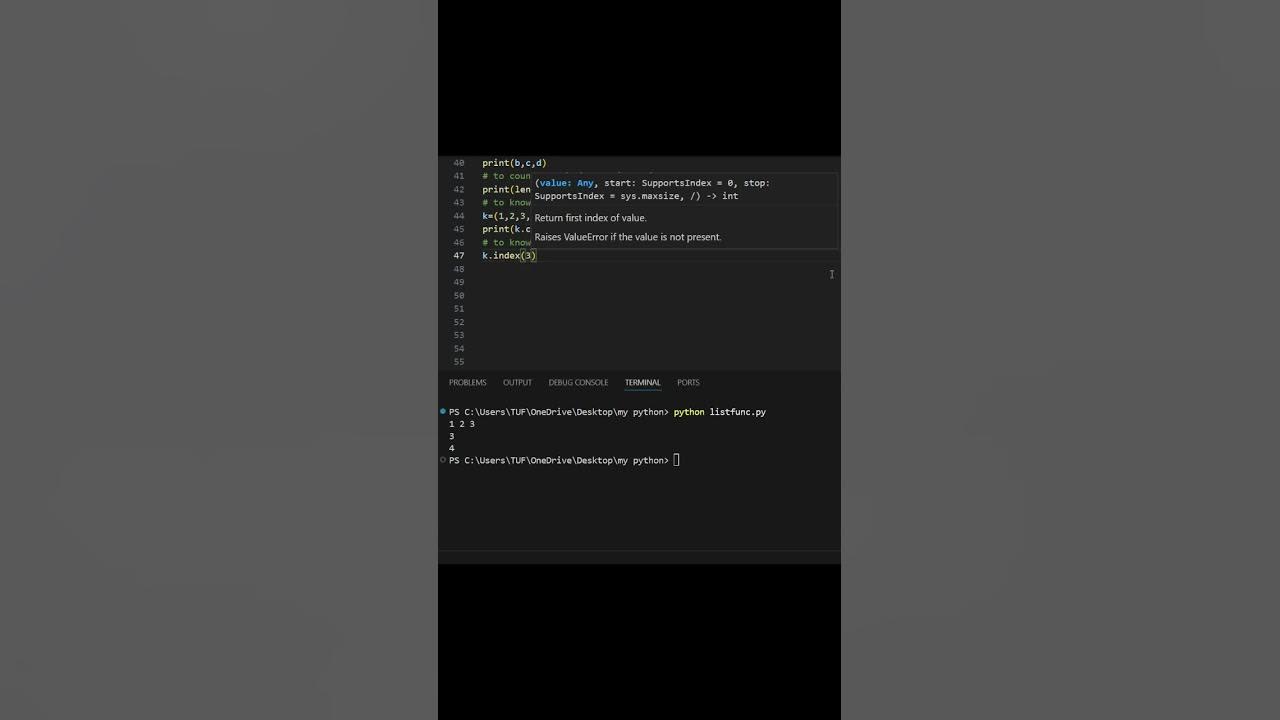 tuple function in python - YouTube