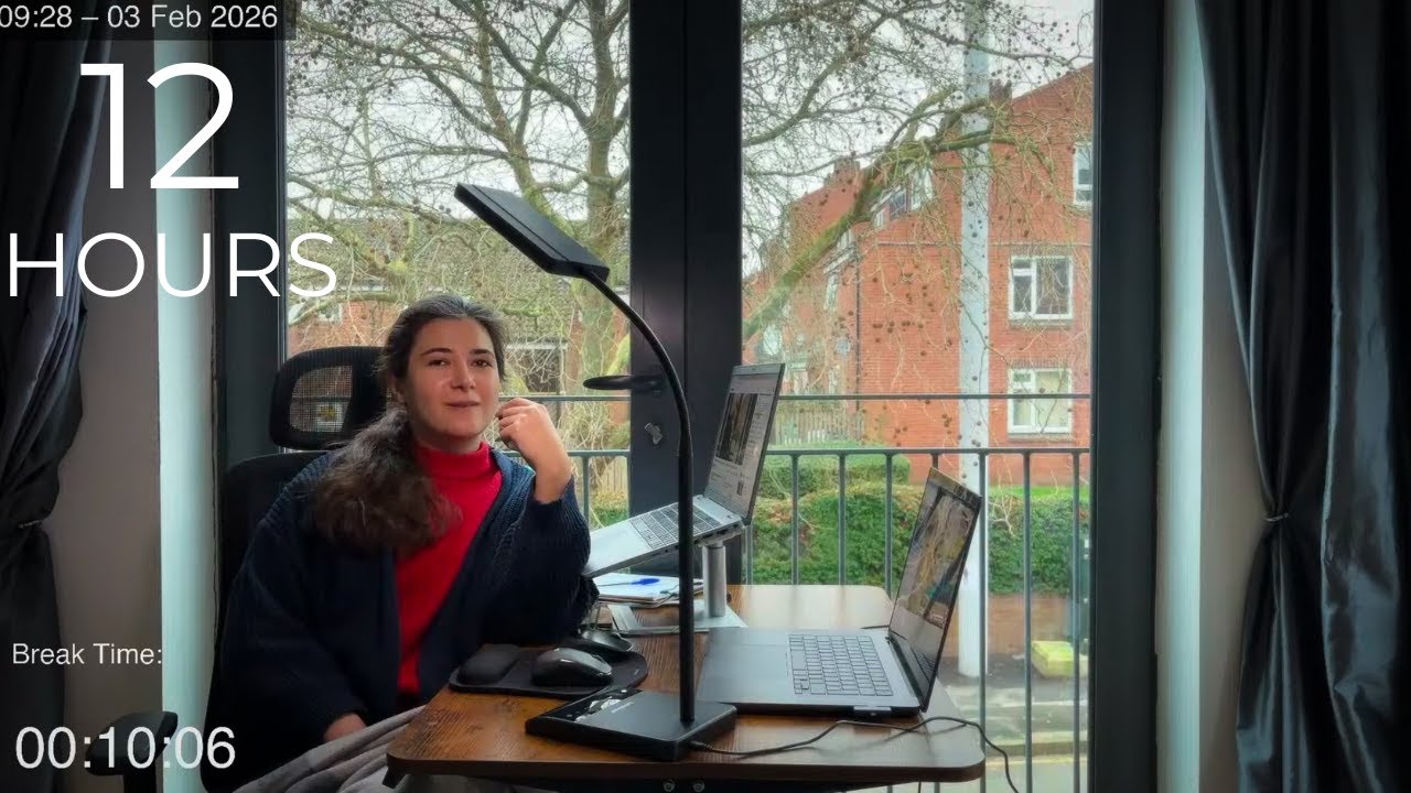 12-Hour LIVE Study With Me 🎓 | Cozy UK Ambience | Custom Pomodoro Timer ...