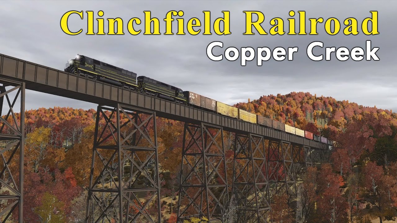 Railfanning in Trainz 2019 - Clinchfield at Copper Creek - YouTube