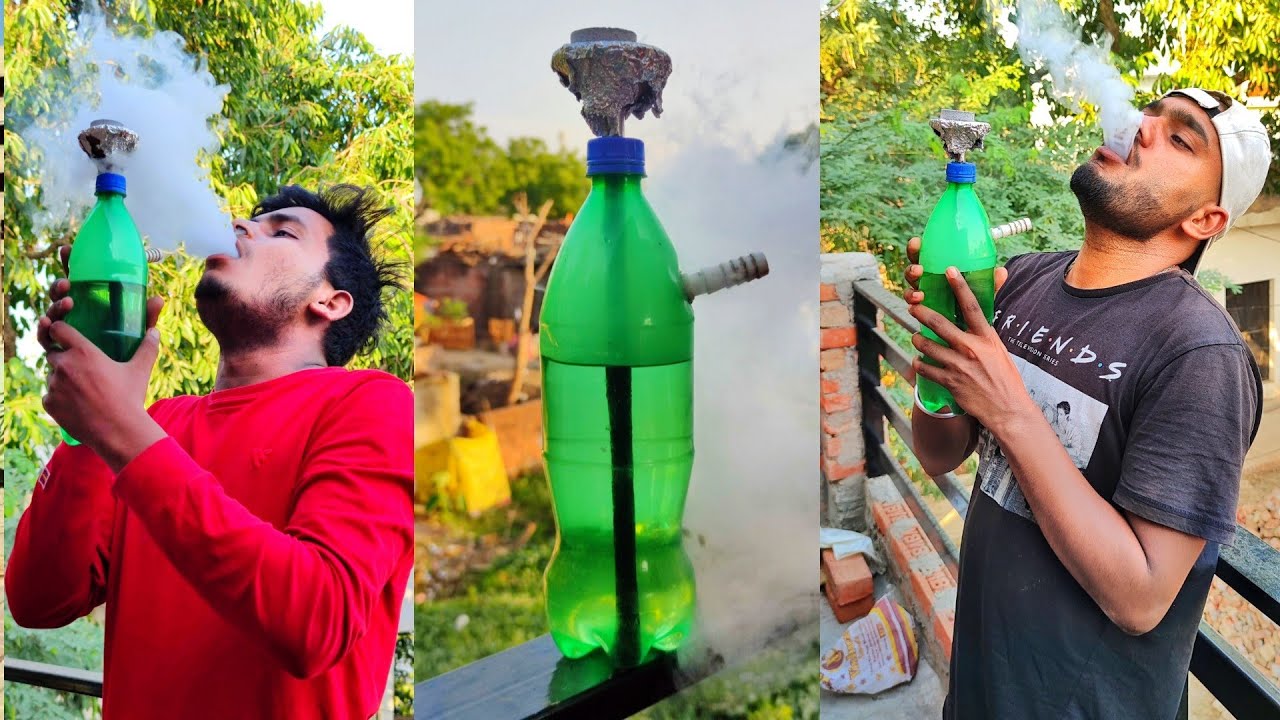 Plastic bottle hookah (Home made) - YouTube