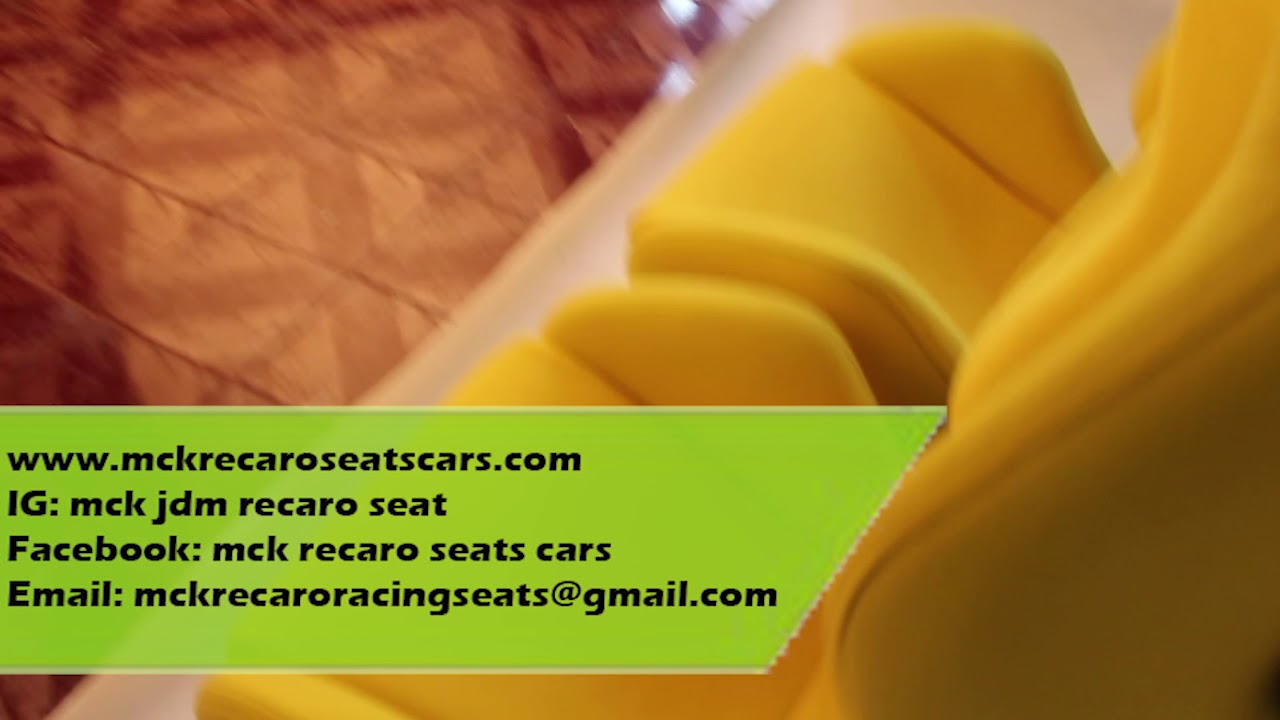 Pair of Jdm RECARO SR3 DC2 YELLOW RECLINABLE RACING BUCKET SPORT SEATS ...