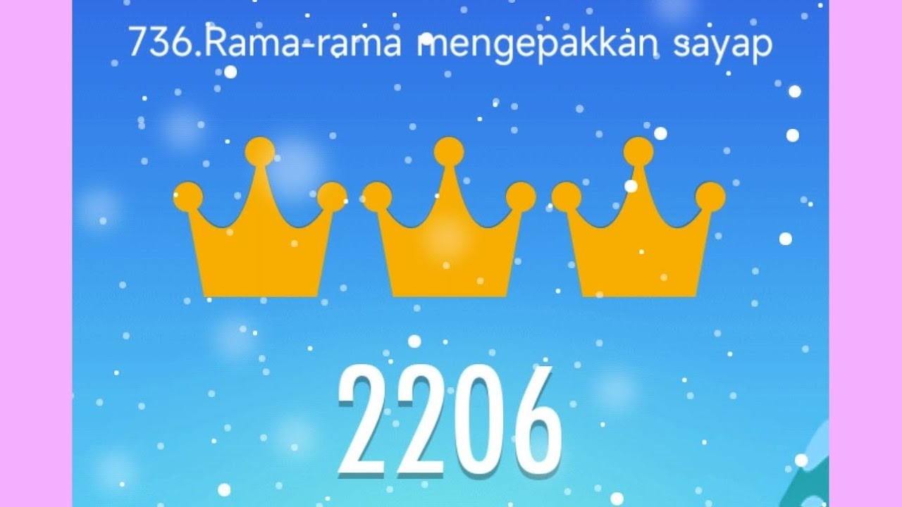 Rama-rama mengepakkan sayap (Record Terbaik 2206) 7 lap selesai Piano ...