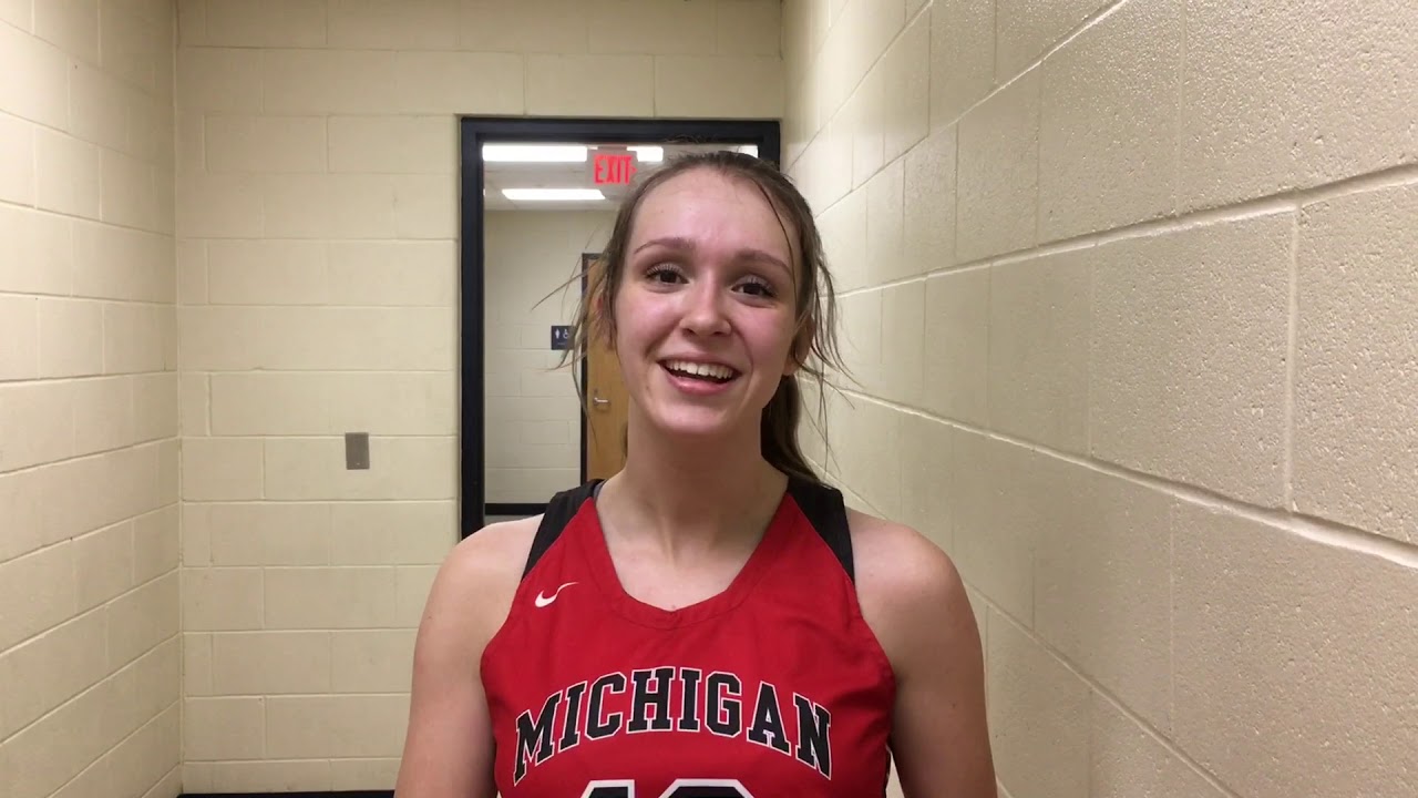 Michigan Center's Morgan Morris after upset win over Grass Lake - YouTube