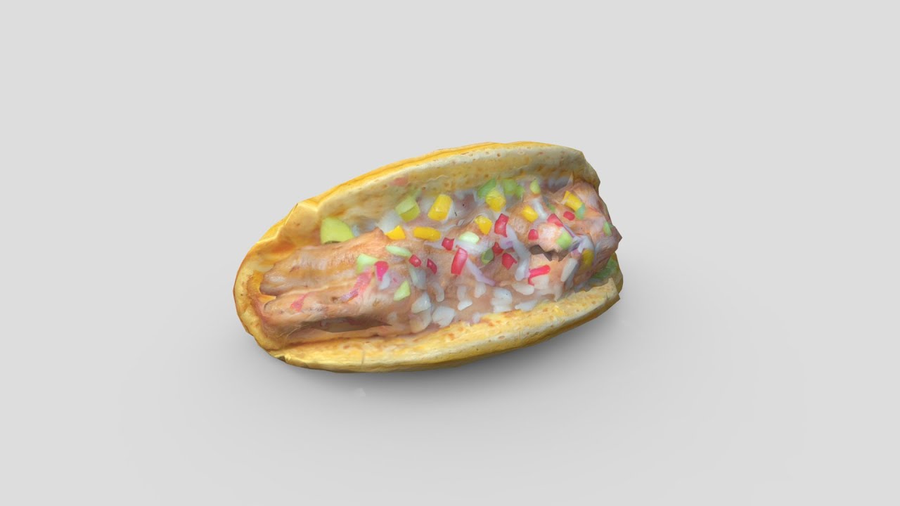 Taco - low poly PBR 3d model - YouTube