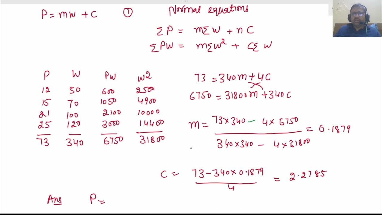 Curve Fitting #2 (Fitting of straight line) - YouTube