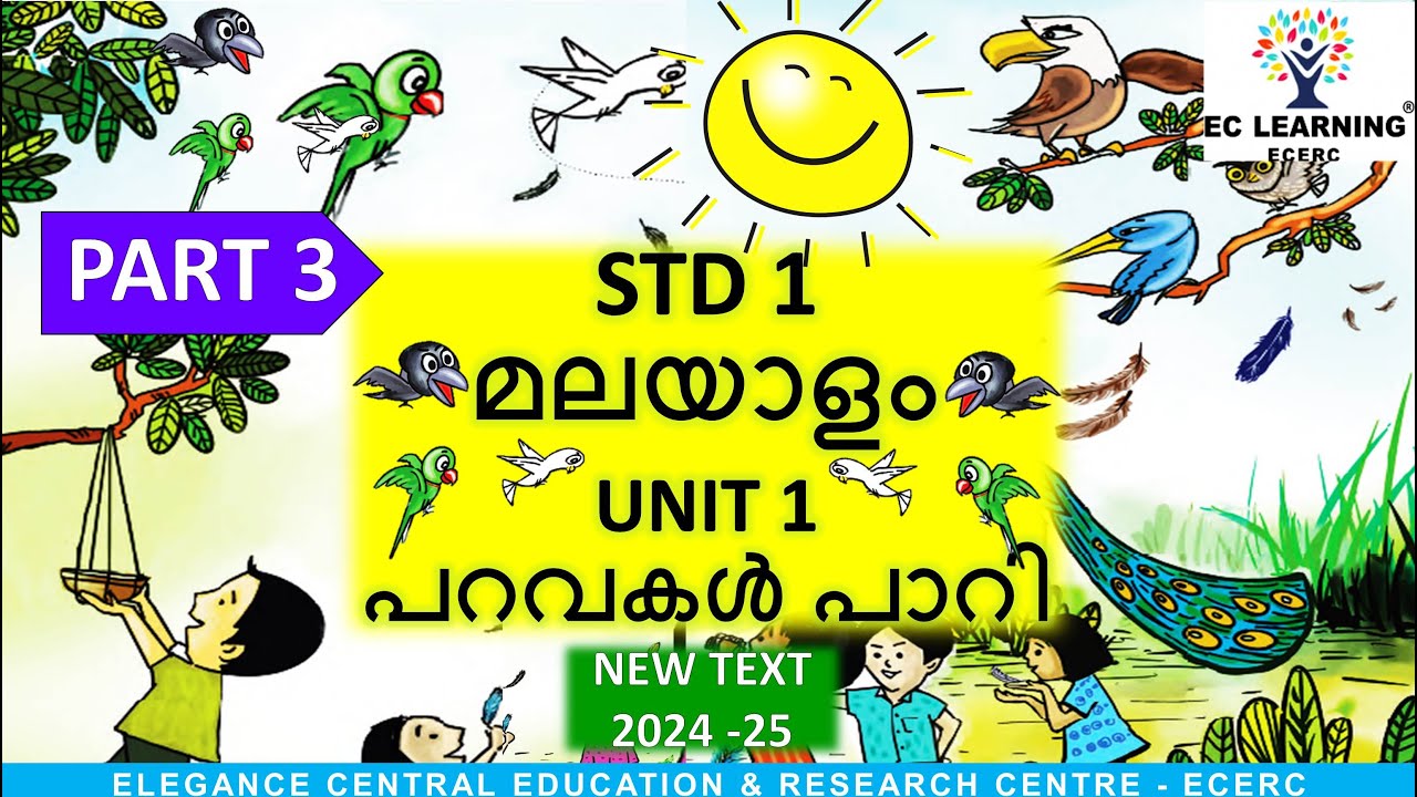 STD 1 MALAYALAM UNIT 1 പറവകൾ പാറി | PART 3 | NEW TEXT | 2024-25 | Ec ...
