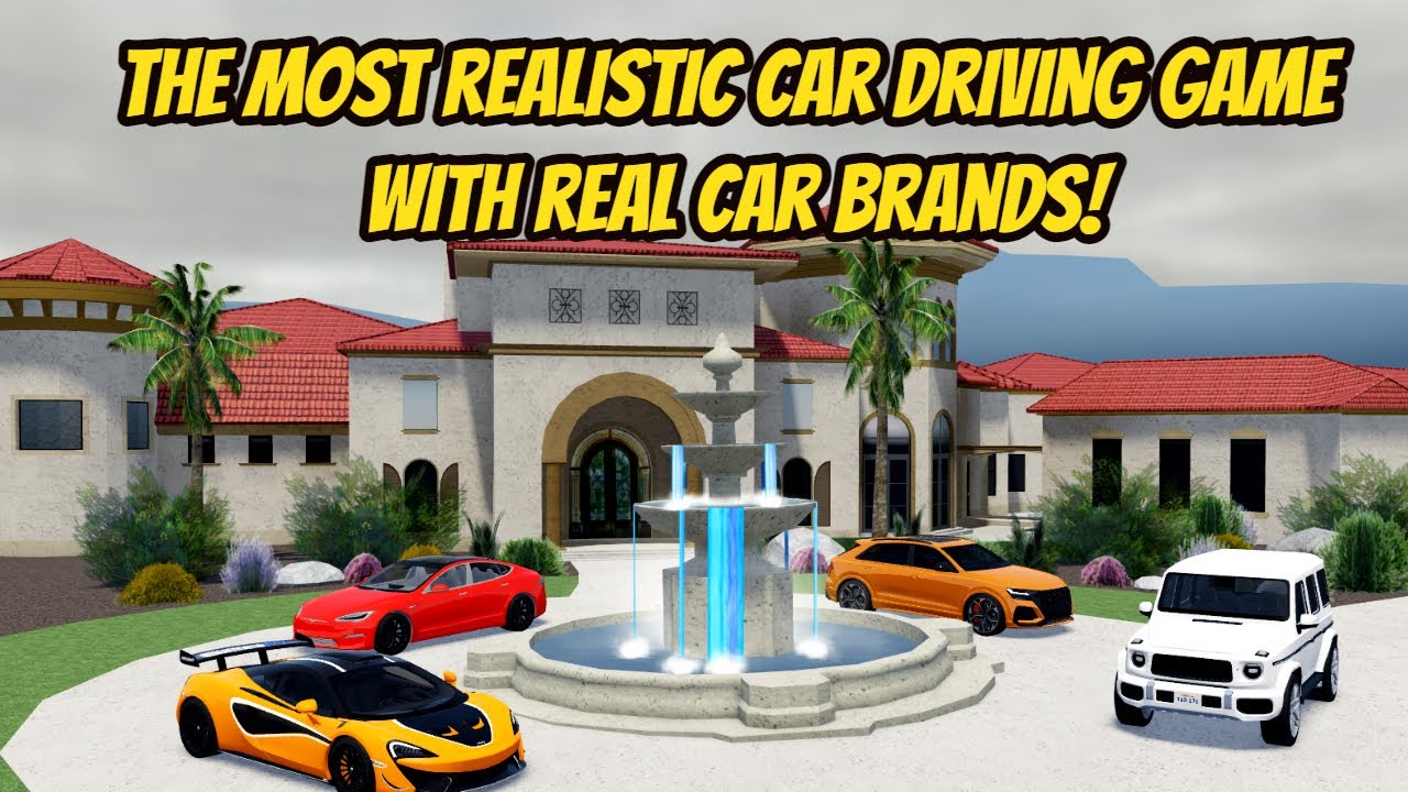 ROBLOX Most Realistic Car Driving GAME *REAL CAR BRANDS* - Driving ...