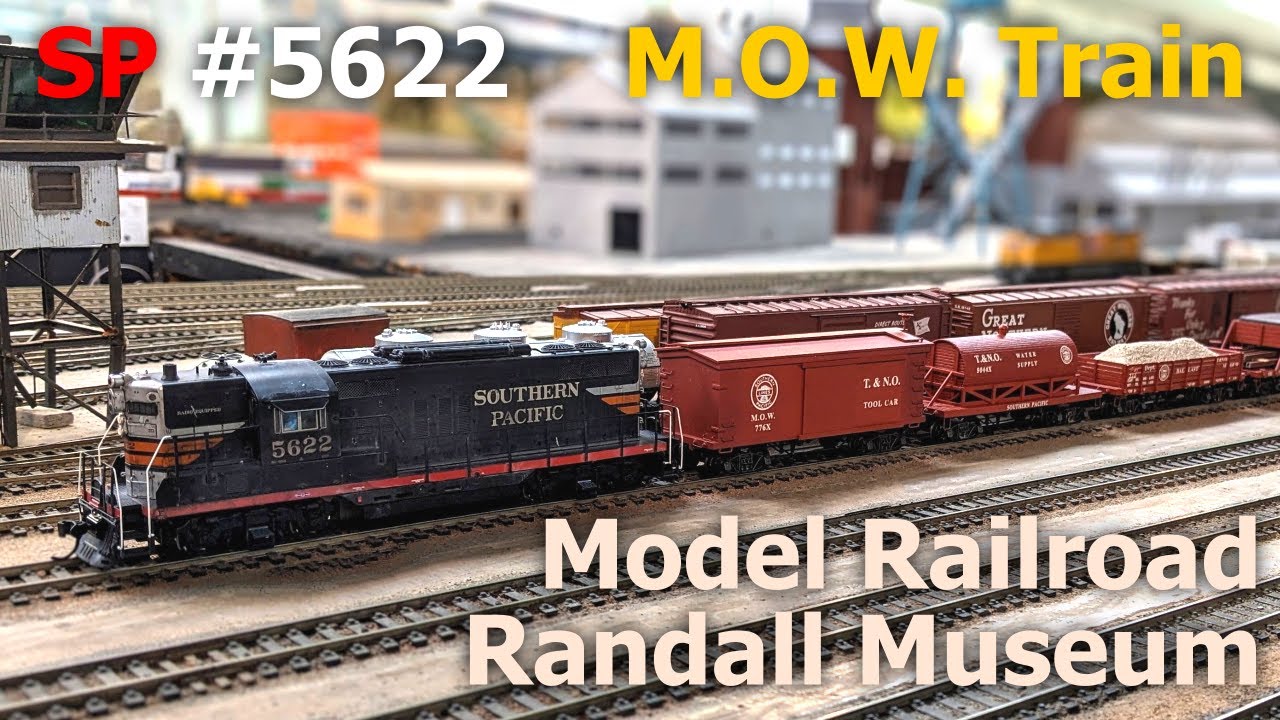 MOW Train with SP GP9 #5622 -- Part 1 -- Randall Museum Model Railroad ...