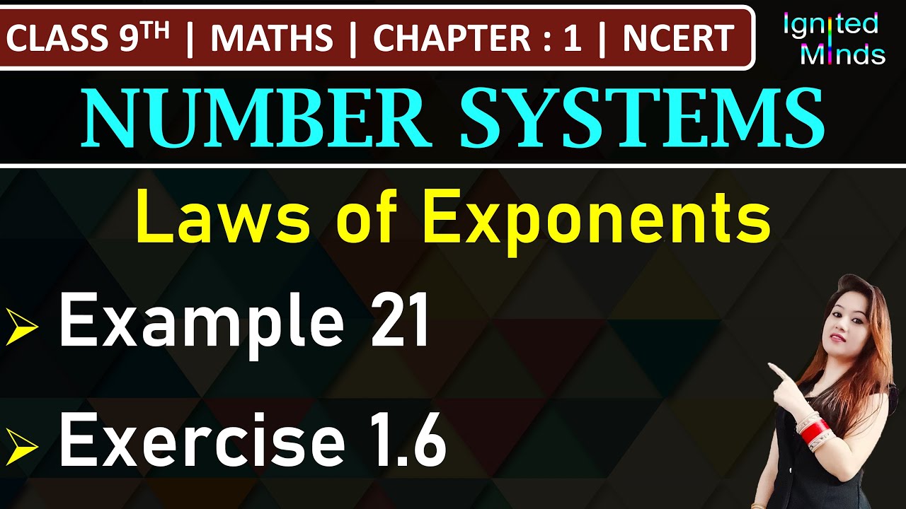 Class 9th Maths | Laws of Exponents | Example 21 | Exercise 1.6 ...