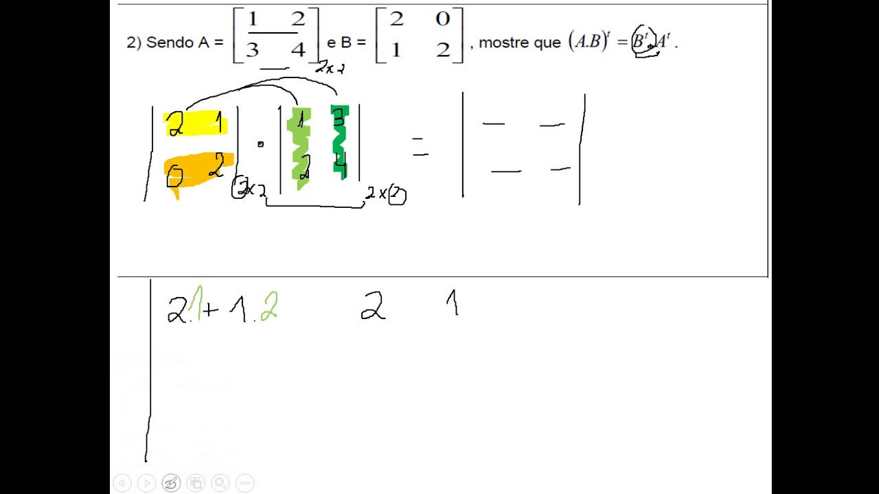 Aula 8 Matriz Transposta Simétrica e Anti Simétrica - YouTube