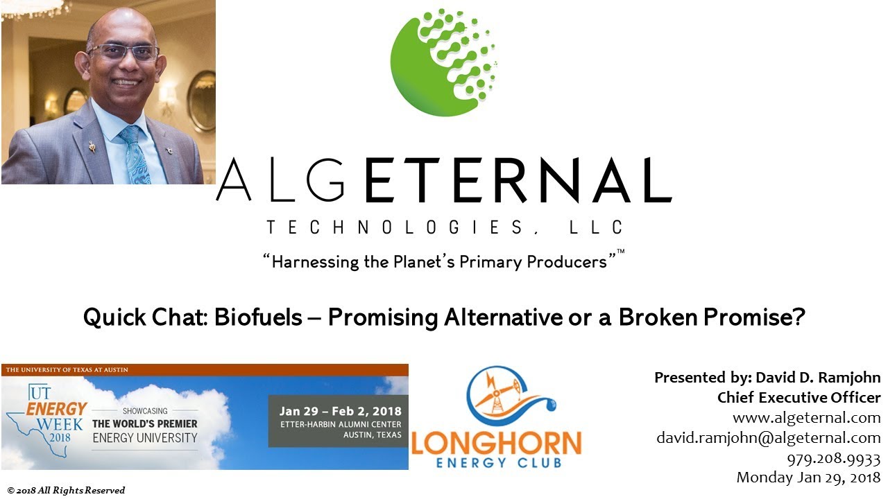 AlgEternal Technologies' CEO, David Ramjohn, presenting at University ...