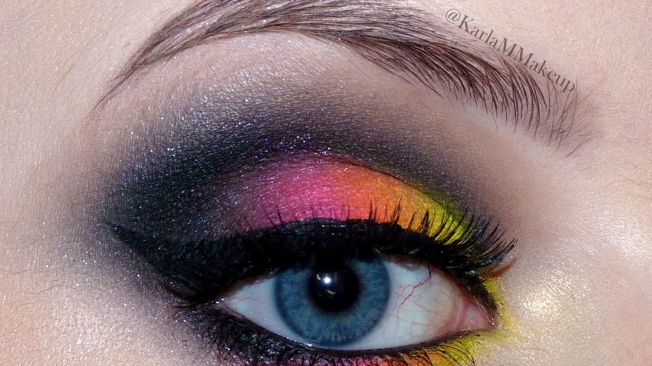 Neon Drama | Dramatic Colourful Eye Makeup Tutorial - YouTube