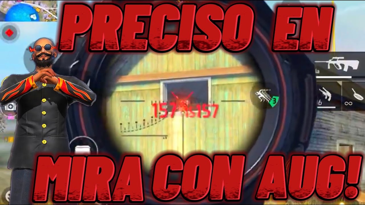 ASI PEGO CON EL ARMA AUG EN FREE FIRE! - YouTube