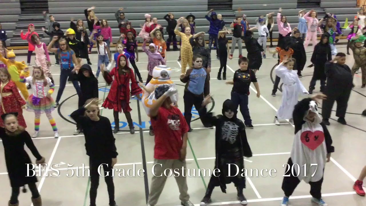 2017 BES 5th Grade Costume "Thriller" Dance - YouTube