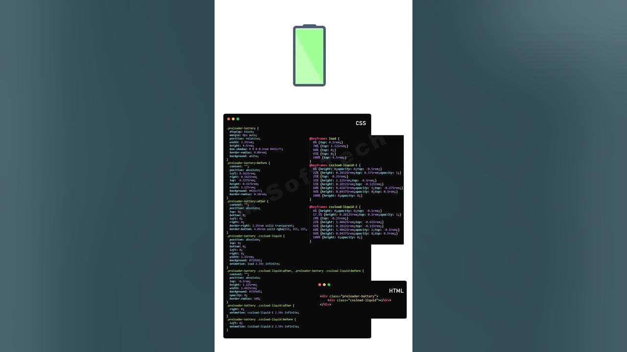 Animated battery charging animation using HTML CSS #shorts #webdesign #webdevelopment #animation ...