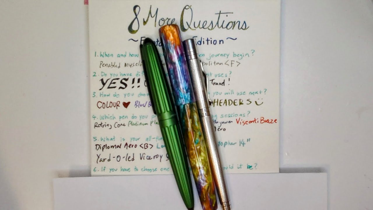 chatty 8 Pen Questions | 2025 Fountain Pen Discussion - YouTube
